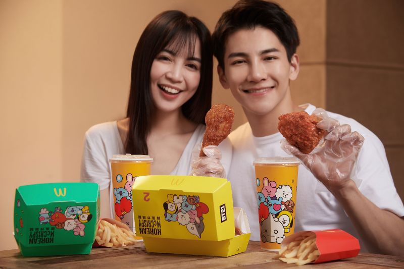 麥當勞BT21餐具開賣 雞塊買10送10 | beanfun!