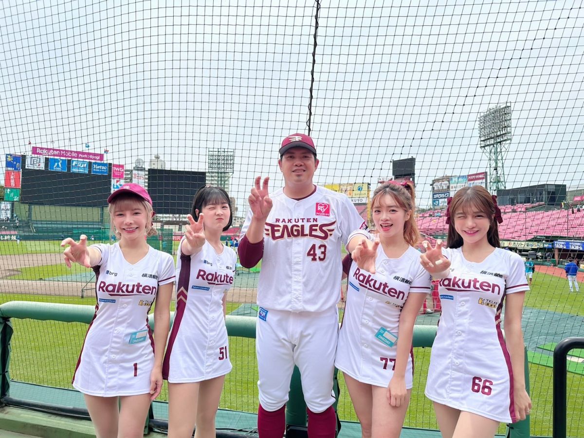 樂天金鷲女孩日！樂天女孩籃籃帶隊赴仙台考察！與宋家豪相見歡 | 運動 | NOWnews今日新聞