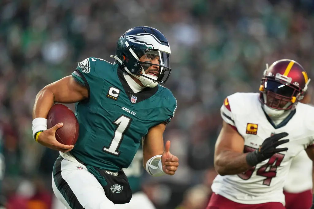 NFL／費城老鷹闖超級盃！55:23勝指揮官 Barkley、Hurts完美連線 | 運動 | NOWnews今日新聞